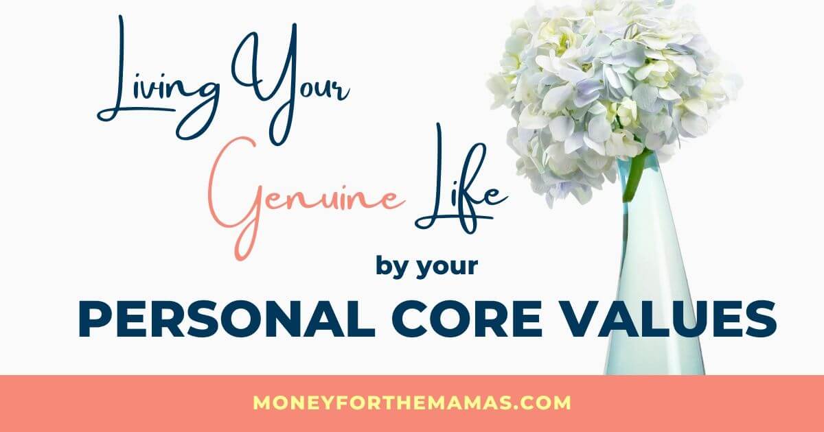 Personal Core Values Workbook - Money for the Mamas