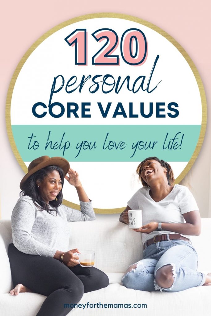 Personal Core Values - freebie - Money for the Mamas