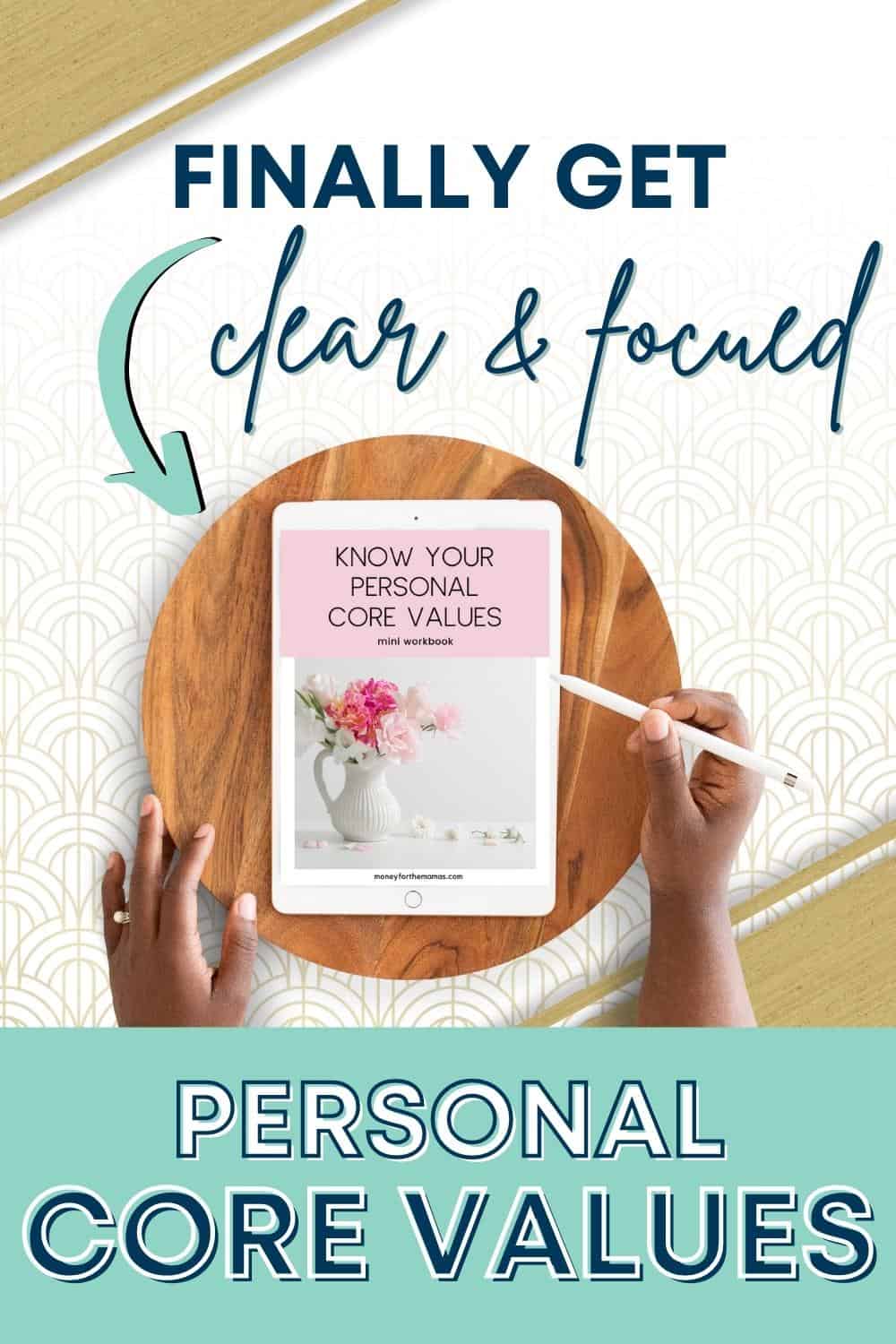 Personal Core Values - freebie - Money for the Mamas