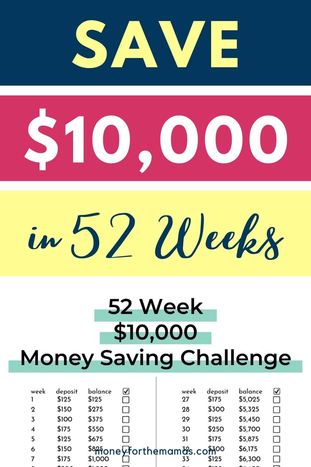 Saving Money Just Got a Lot More Fun - the 52-Week Savings Challenge