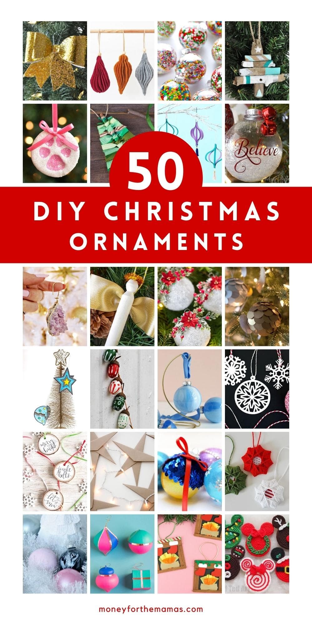 50 Inexpensive DIY Christmas Ornaments (Save Money This Christmas)