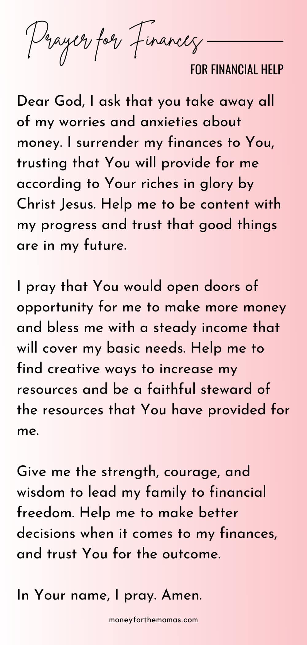 10 Compelling Prayers for Finances