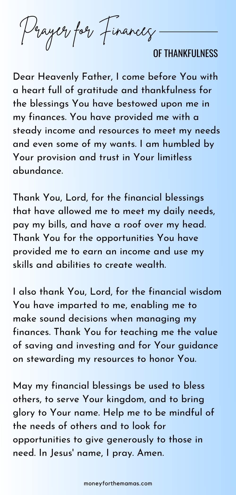 10 Compelling Prayers for Finances