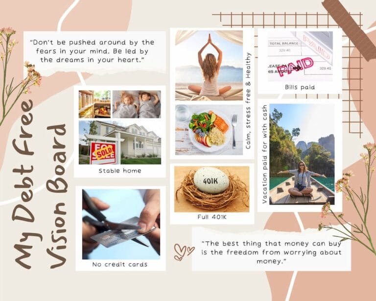How to Make a Debt-Free Vision Board (Goals into Reality)